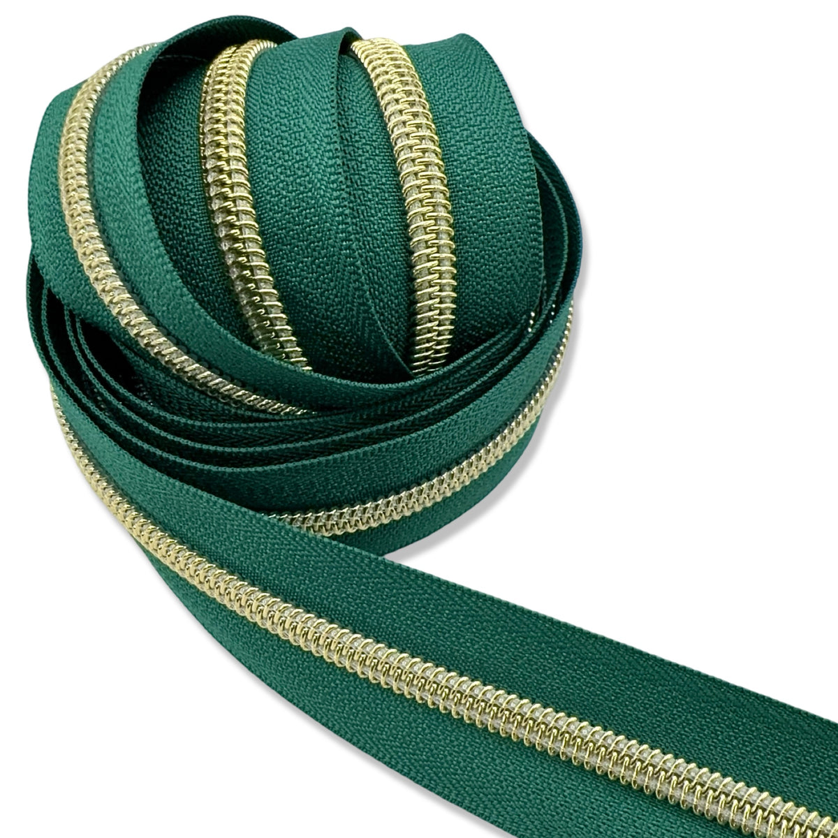 Castleton Green | #5 Light Gold Zipper by the Yard - 3 Yard Singles ...