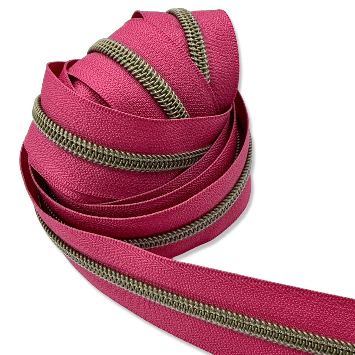 French Rose | #5 Antique Gold Zipper by the Yard - 3 Yard Singles ...