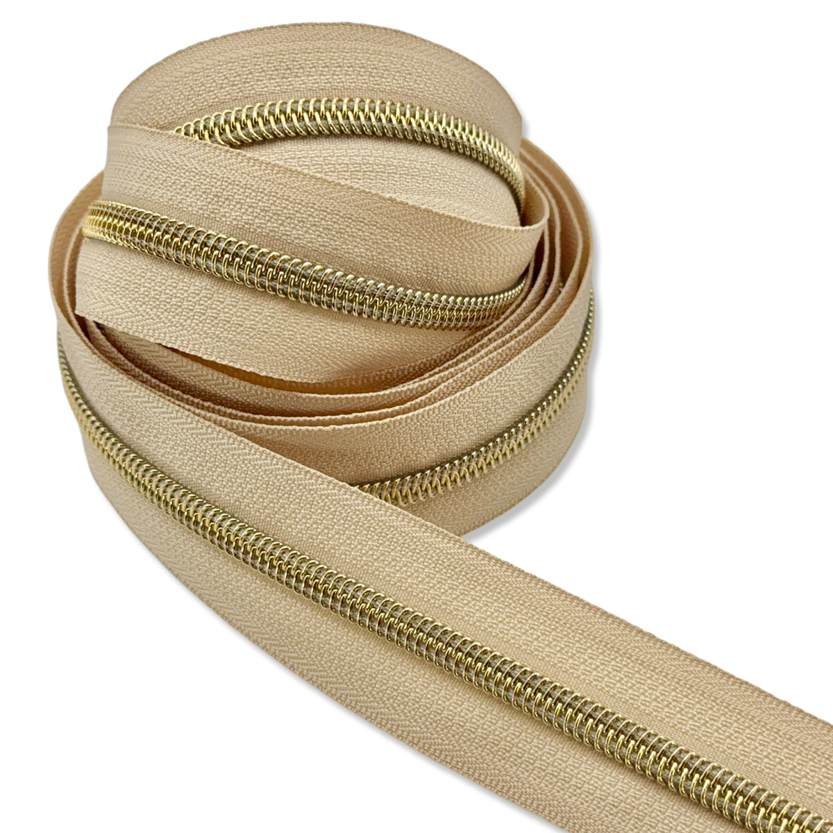 Buttercream | #5 Light Gold Zipper by the Yard - 3 Yard Singles – More ...