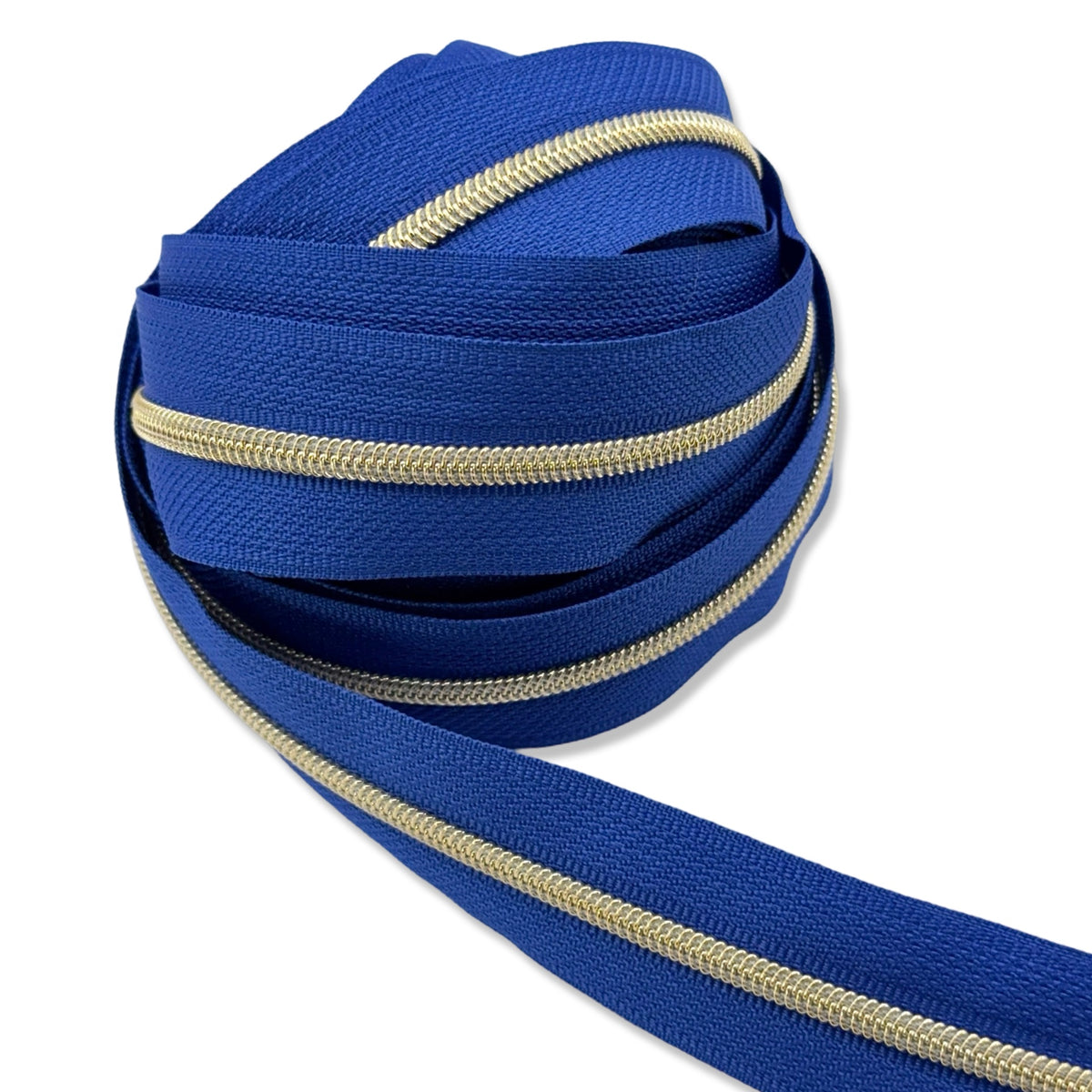 Azul Profundo | #3 Light Gold Zipper by the Yard - 3 Yard Singles ...