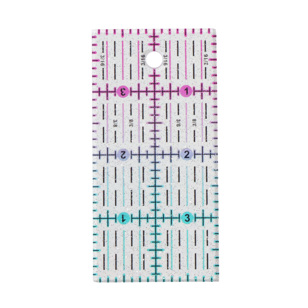 Pink to Teal Gradient | Glitter - 2" x 4" Ruler – More Me Know
